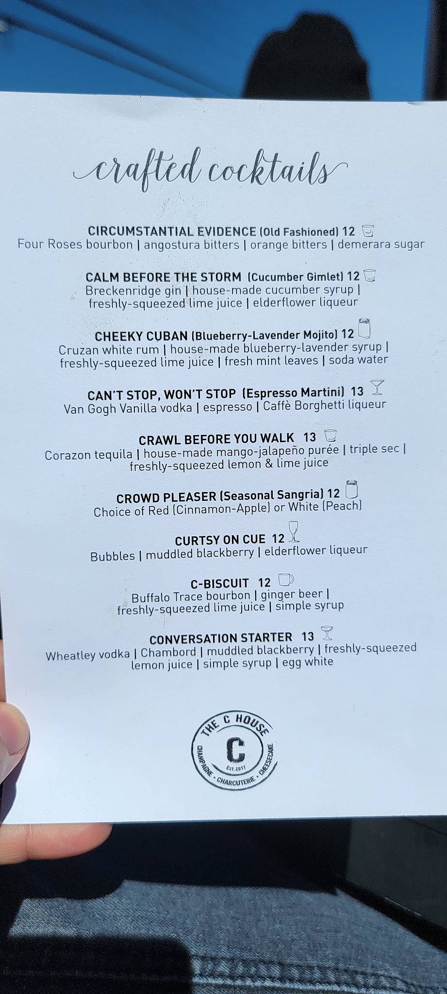 Menu at The C House pub & bar, Tampa