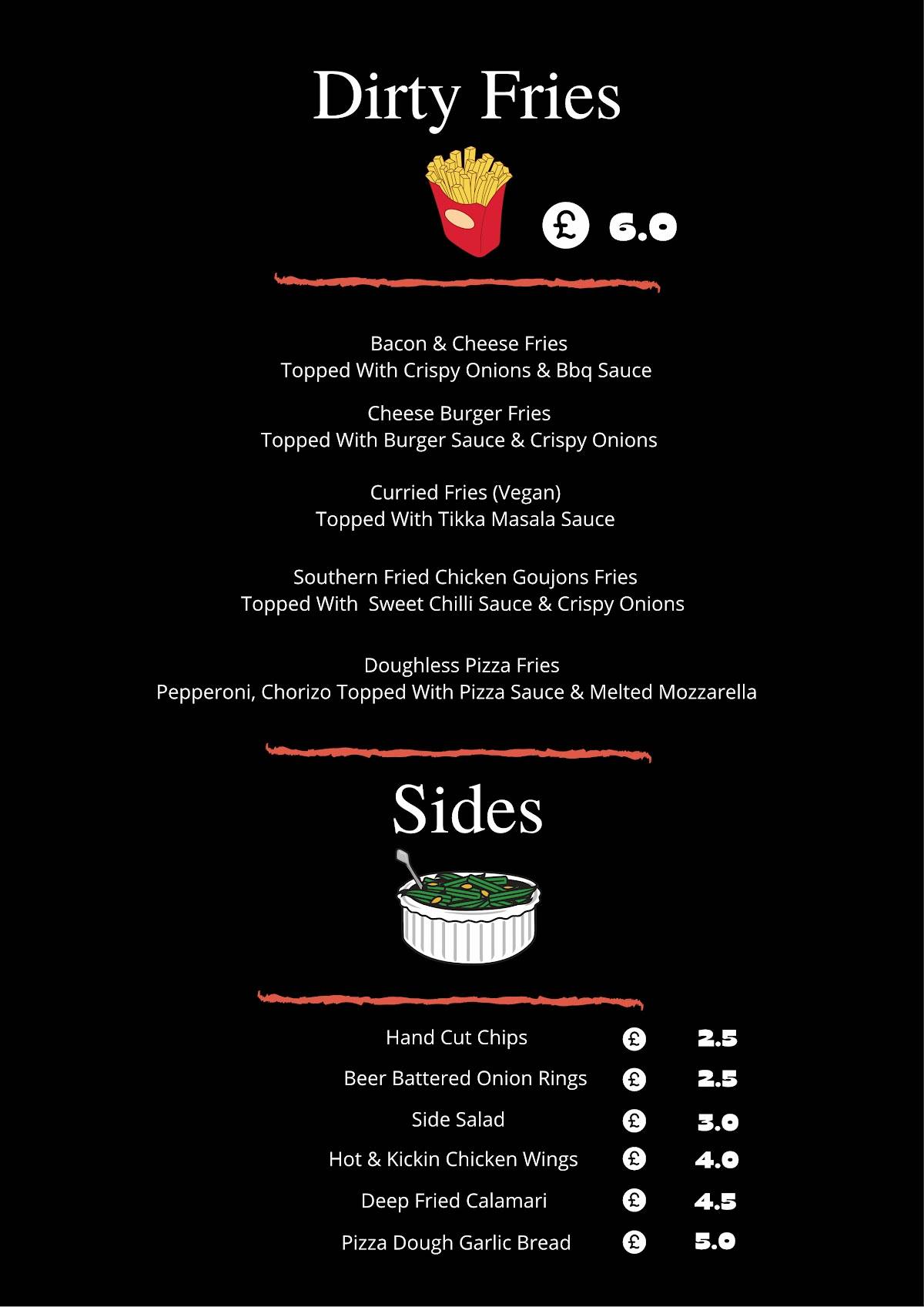 Menu at The Church House pub & bar, Sheffield