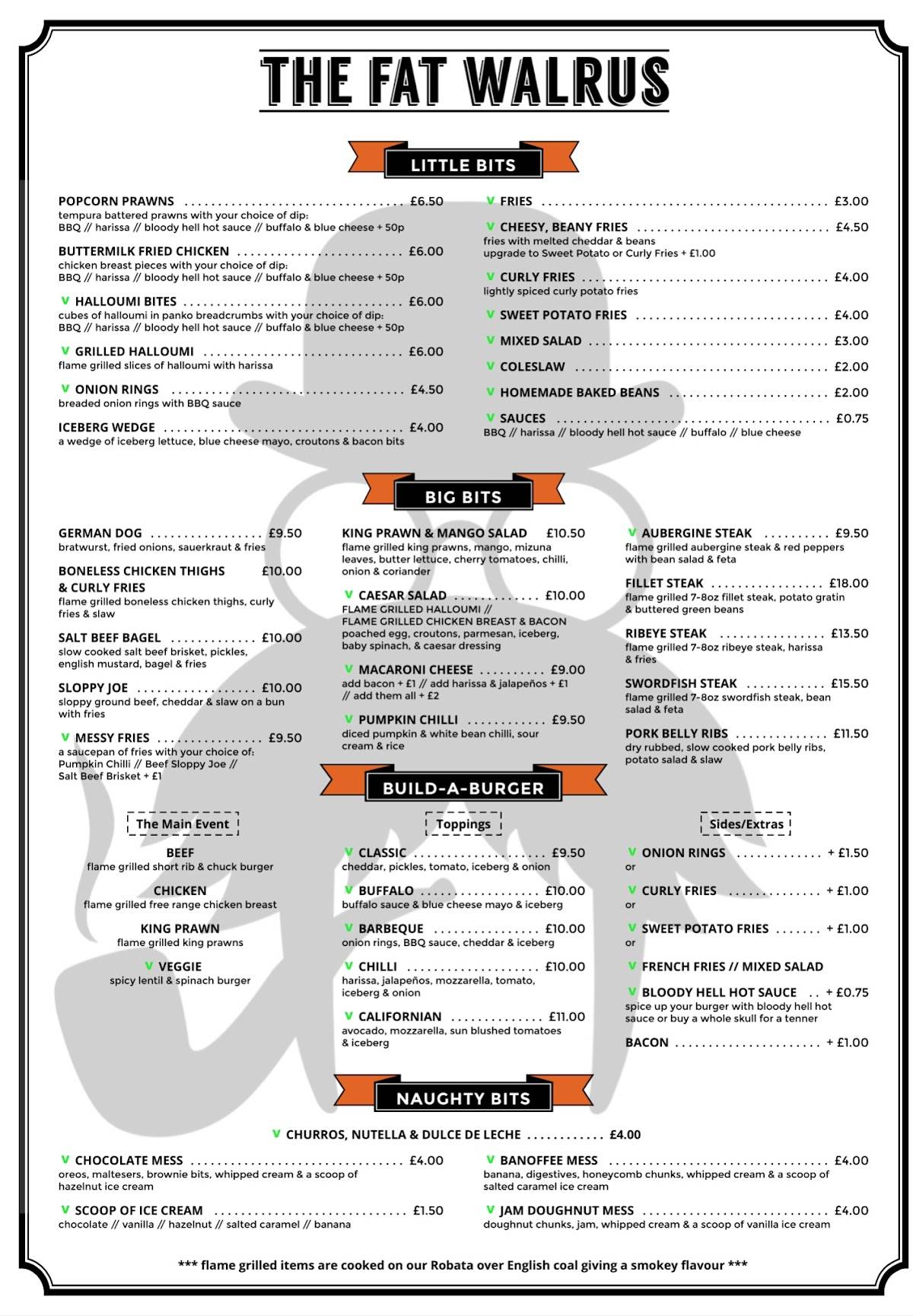 Menu at The Fat Walrus pub & bar, London