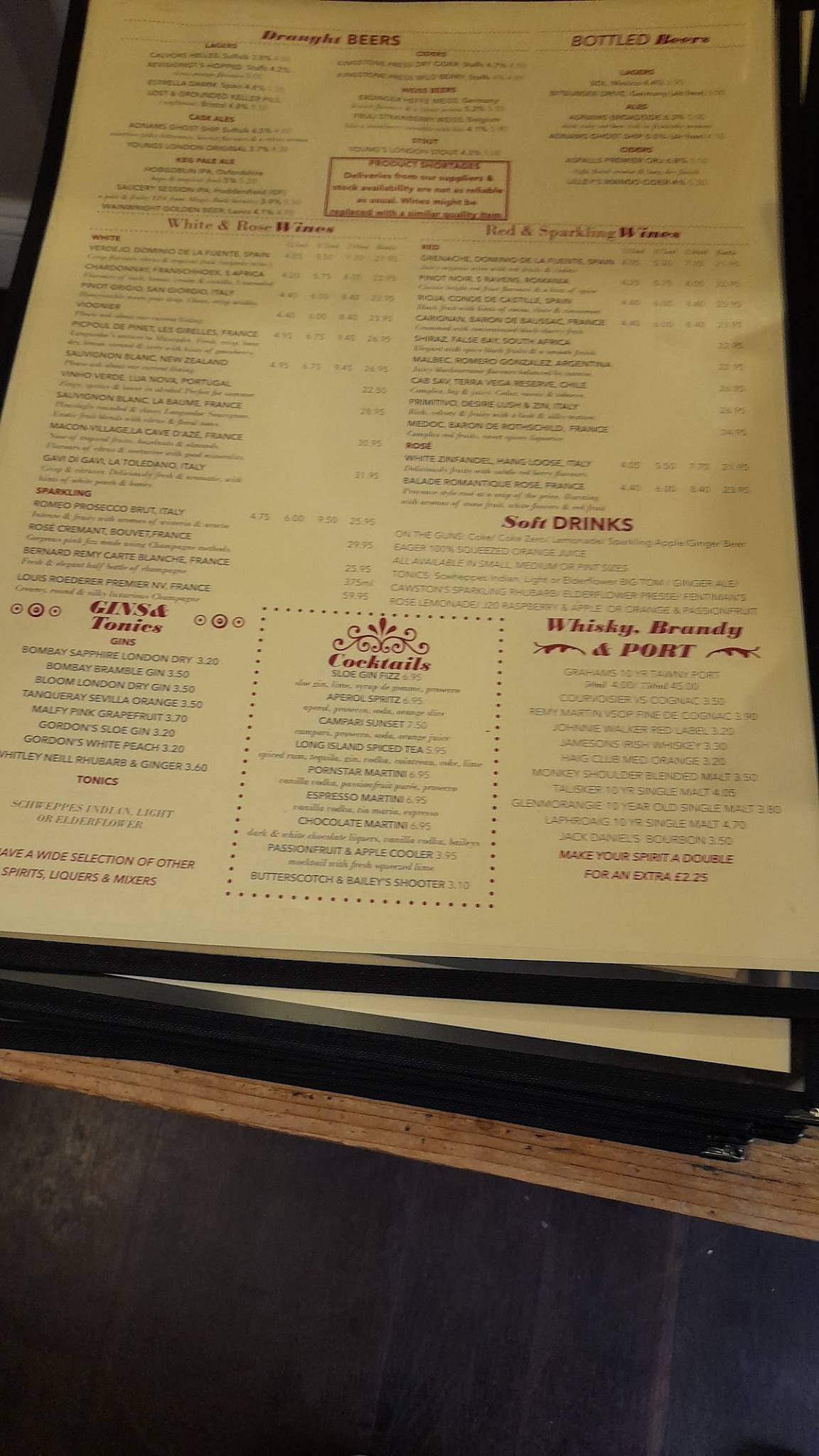 Menu at The Henny Swan restaurant, Sudbury, Henny Rd