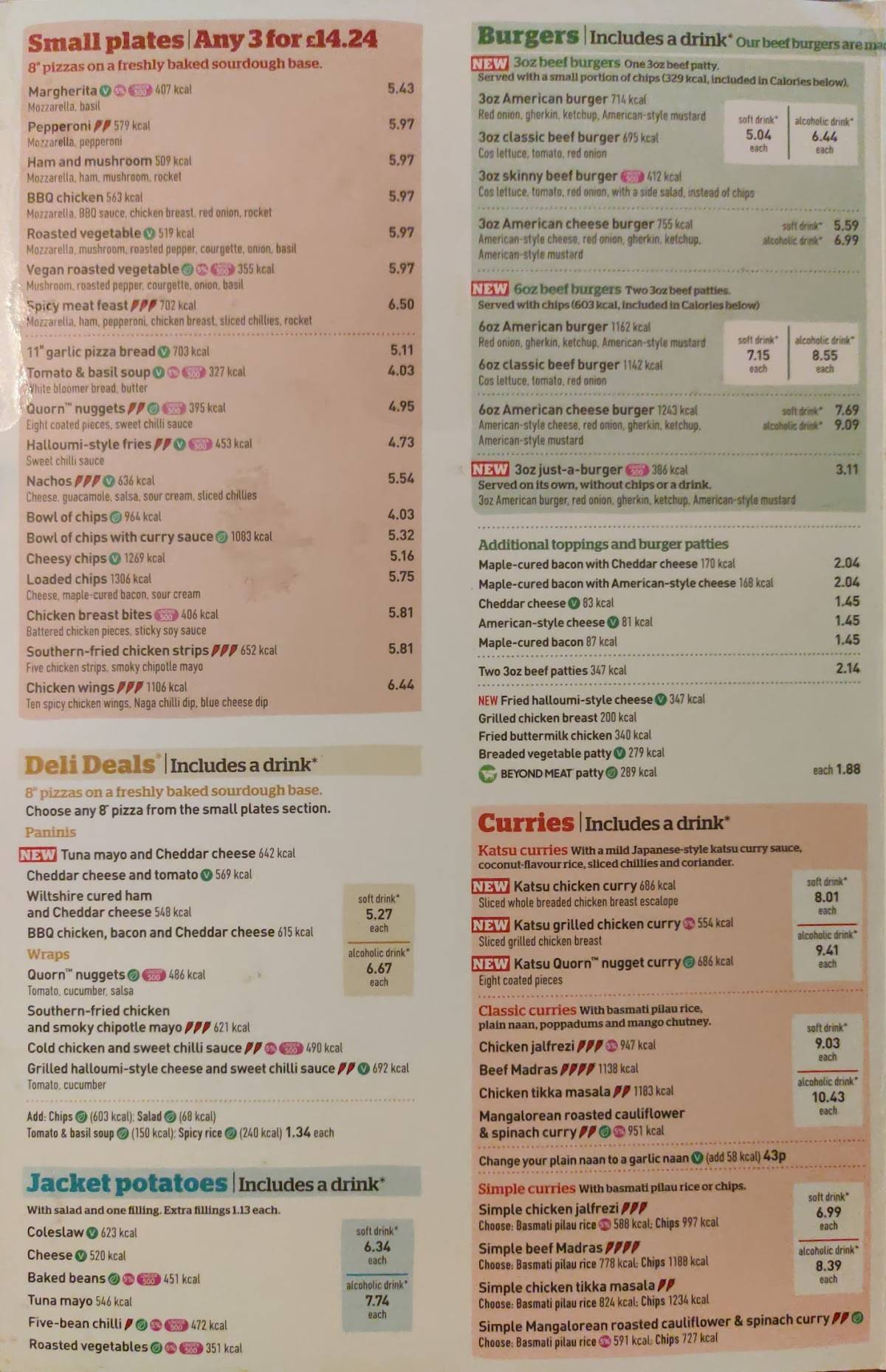 Menu at The Hope Tap - JD Wetherspoon pub & bar, Reading