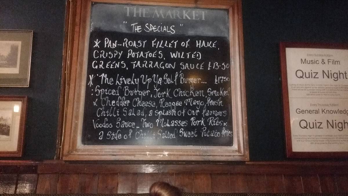 Menu at The Market Pub, Chesterfield, 95 New Square