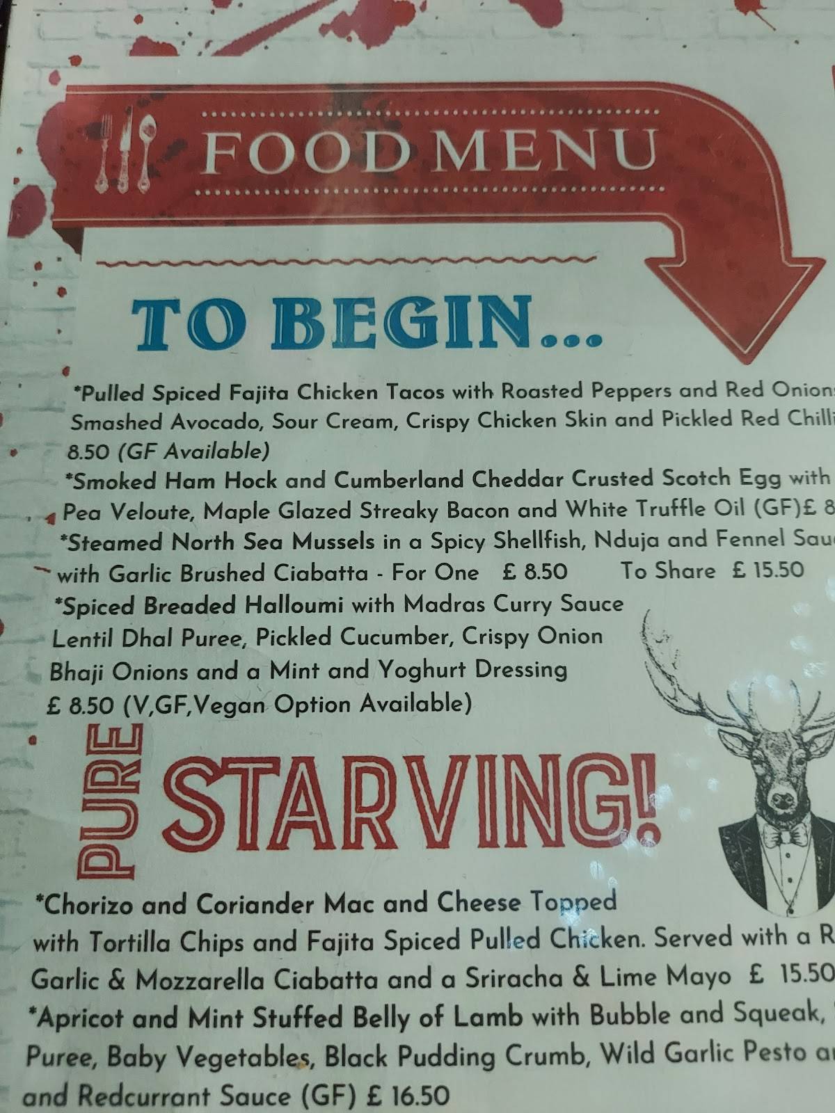 Menu at The Old Bank pub & bar, Carlisle