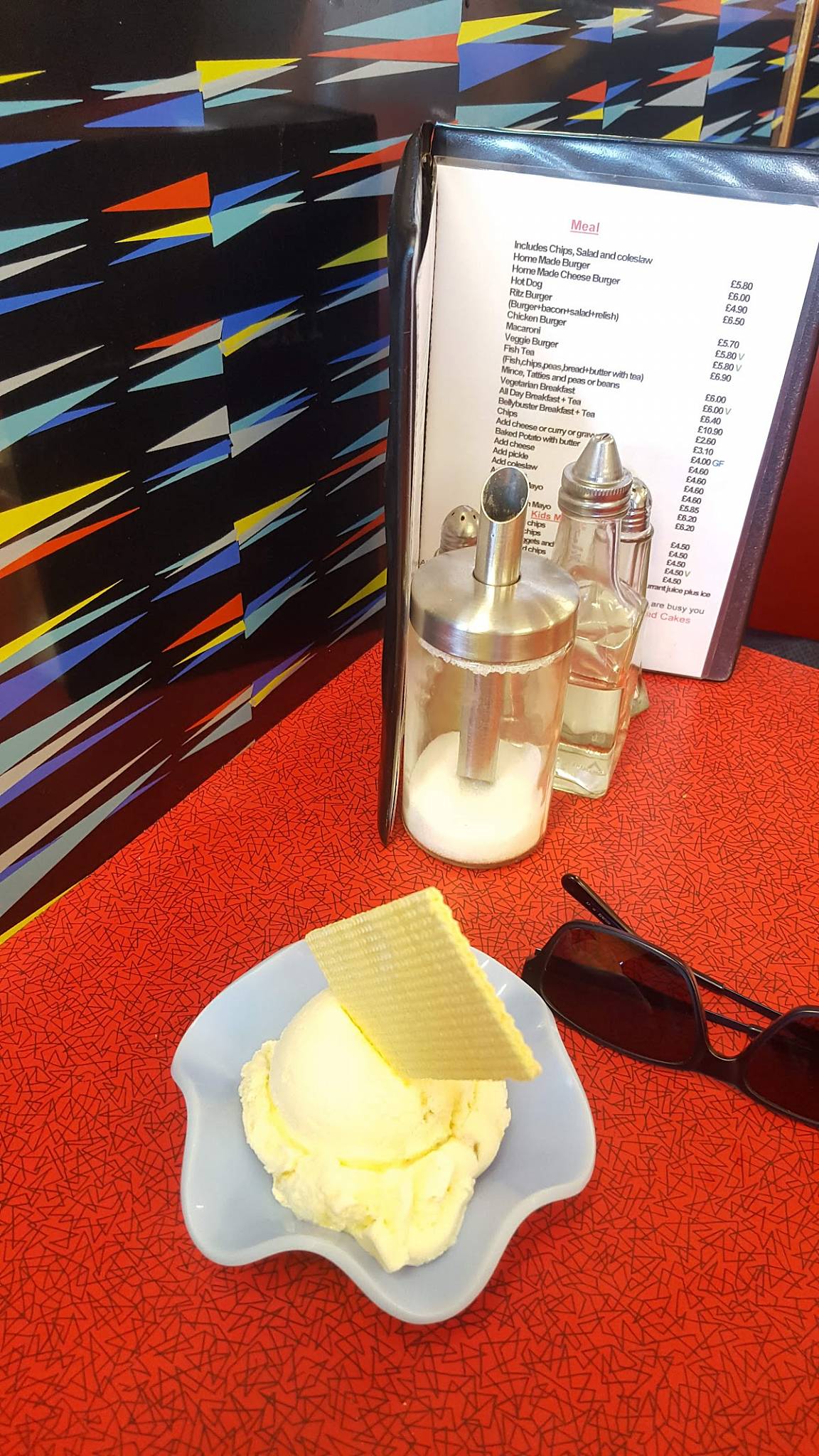 Menu at The Ritz Cafe, Millport