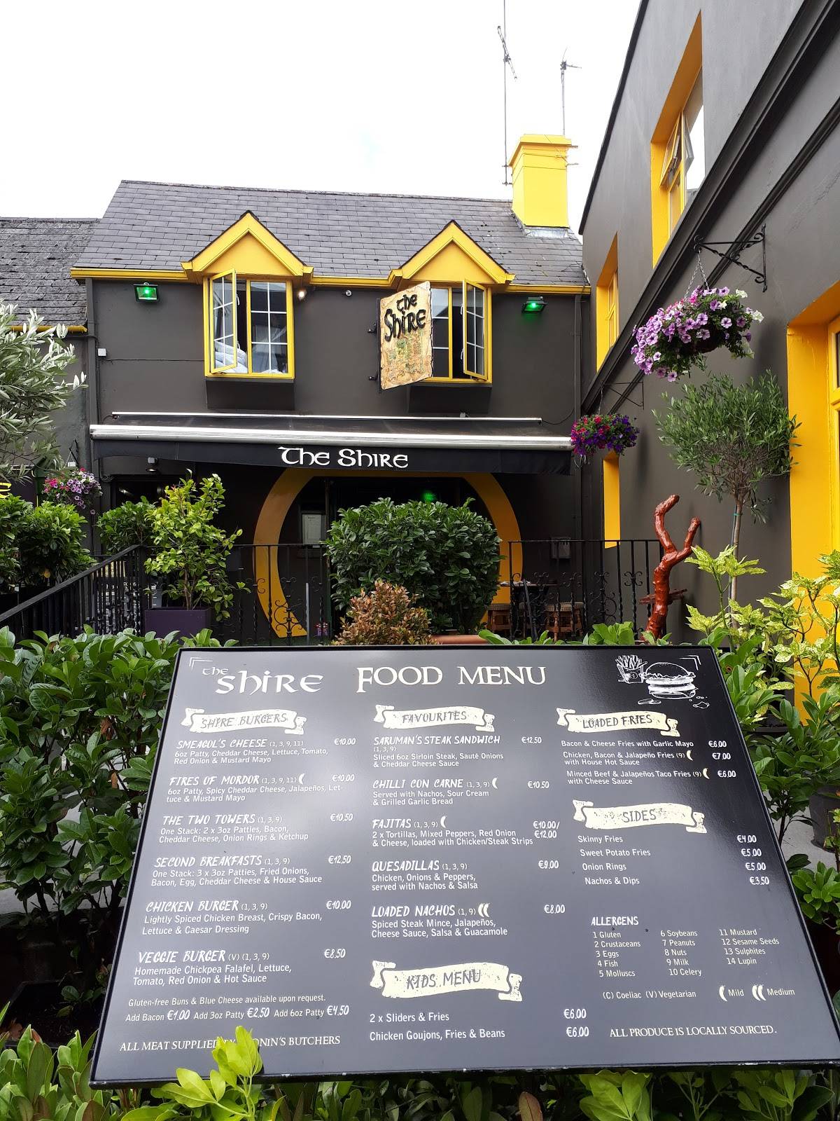 Menu at The Shire Bar & Cafe, Killarney