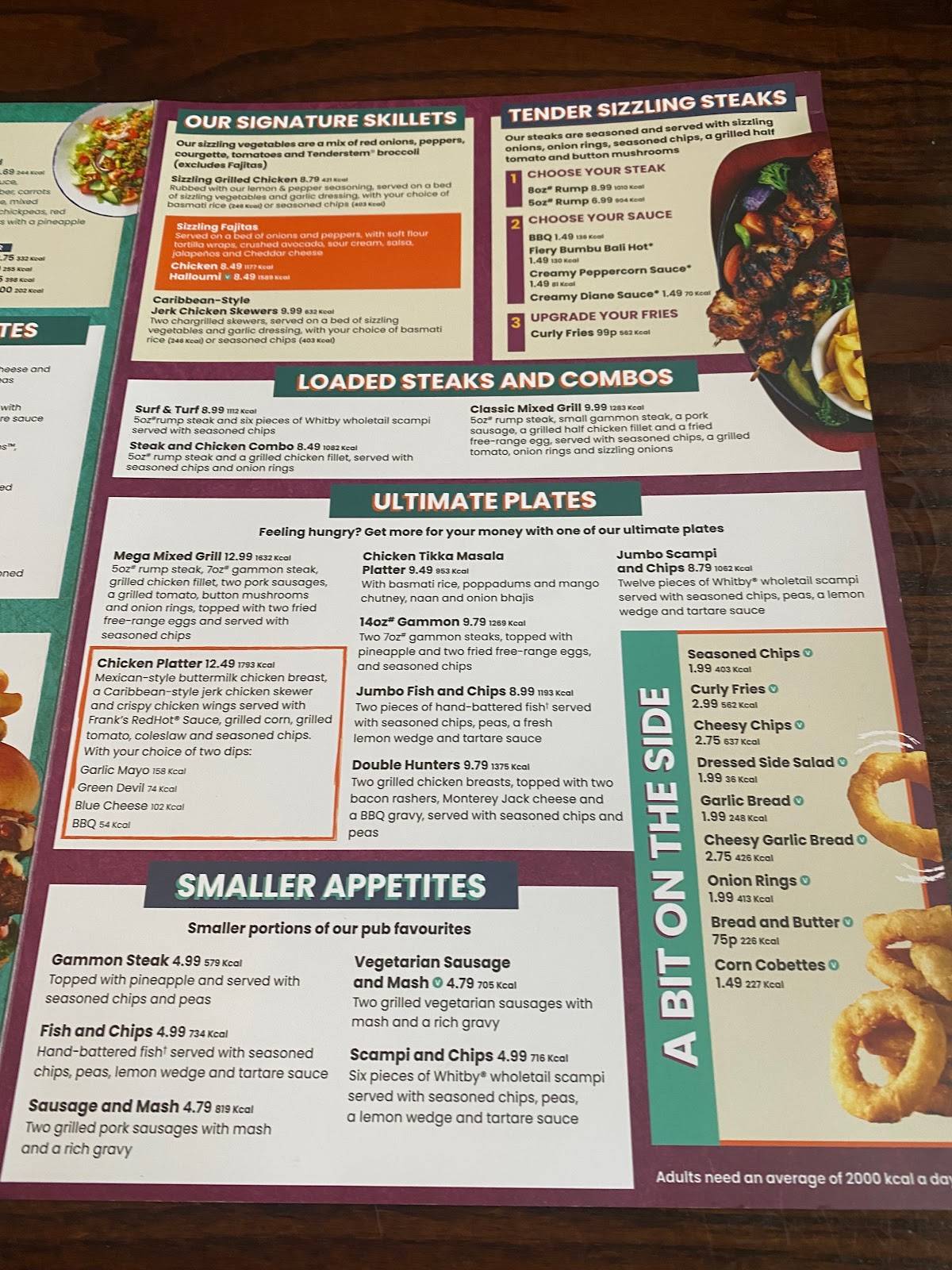Menu at The Stenson Fields pub & bar, Derby