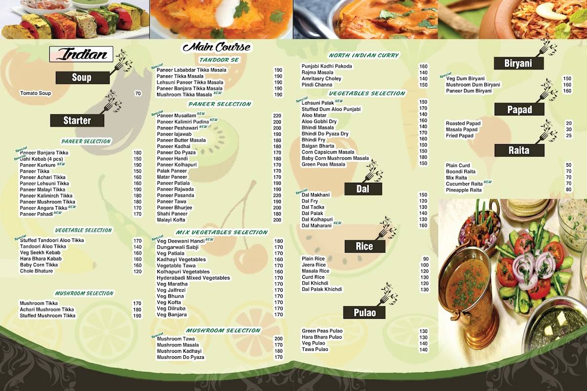 Menu at The Veg Kitchen, Pune, Sai highness appartment
