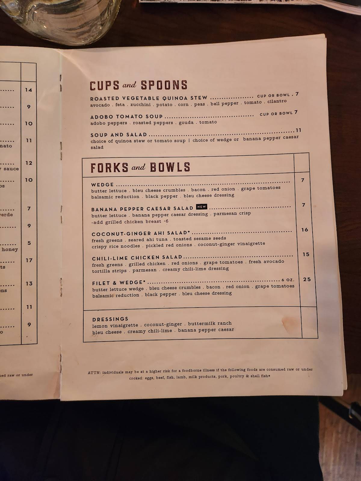 Menu at The Winston pub & bar, Norman