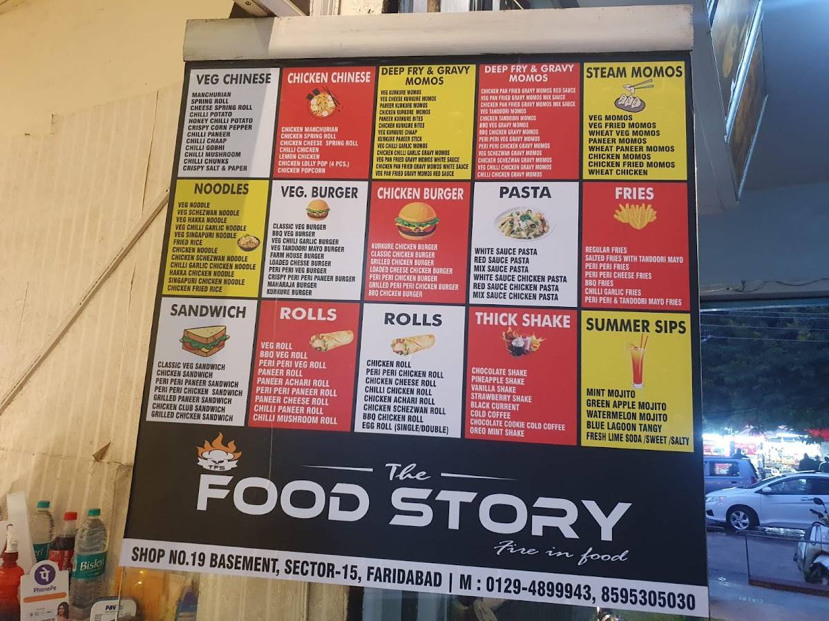 Menu at The foodstory, Faridabad