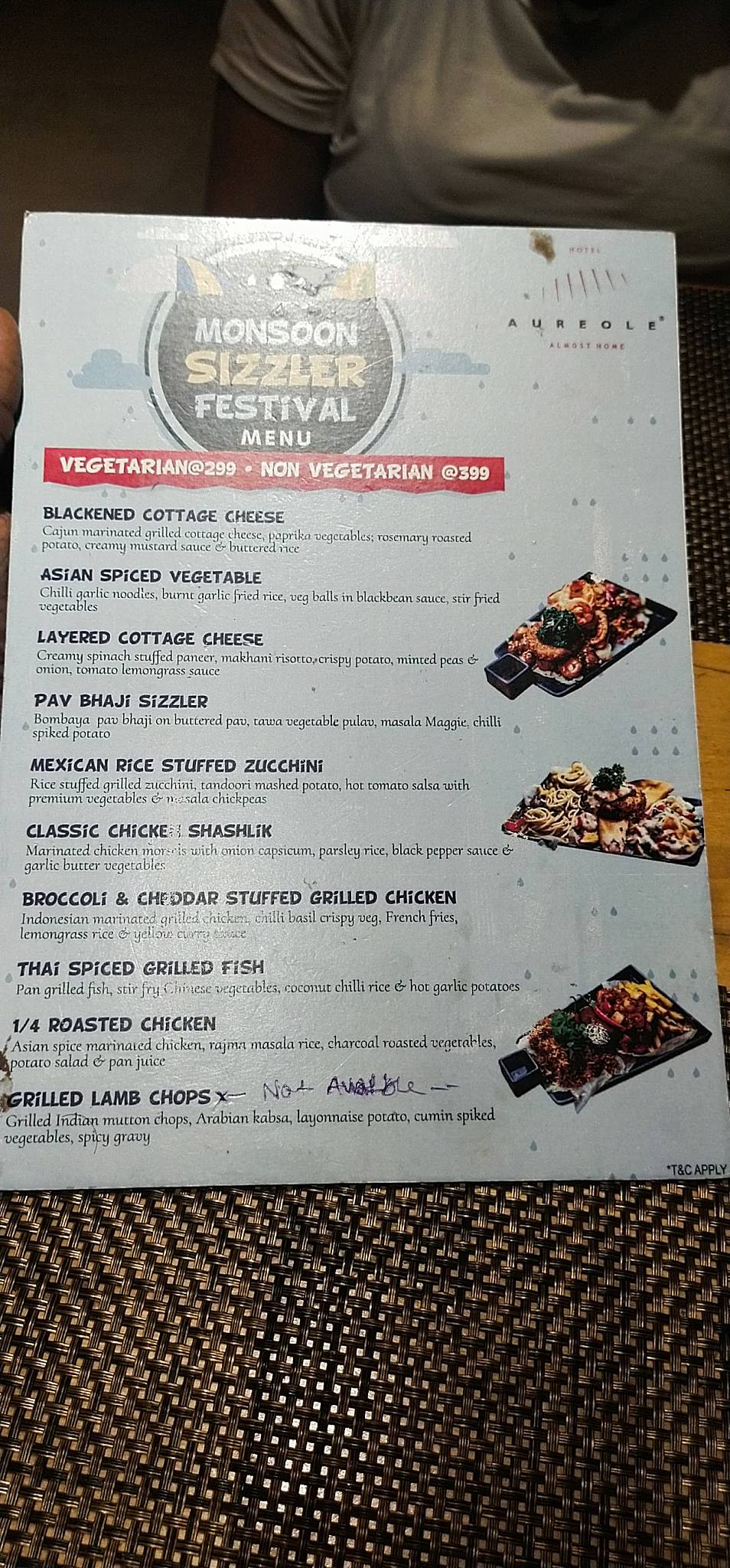 Menu at The indian toss, Mumbai, The indian toss