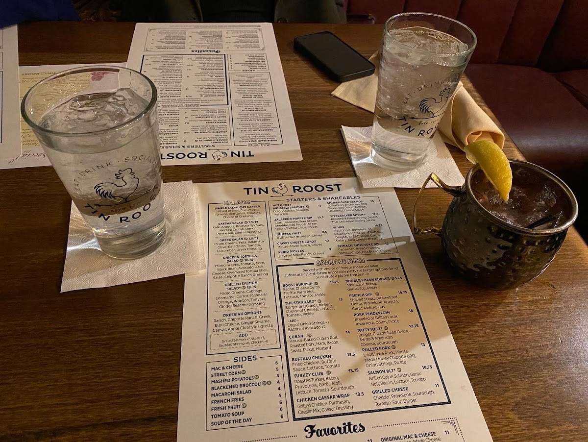 Menu at Tin Roost pub & bar, North Liberty