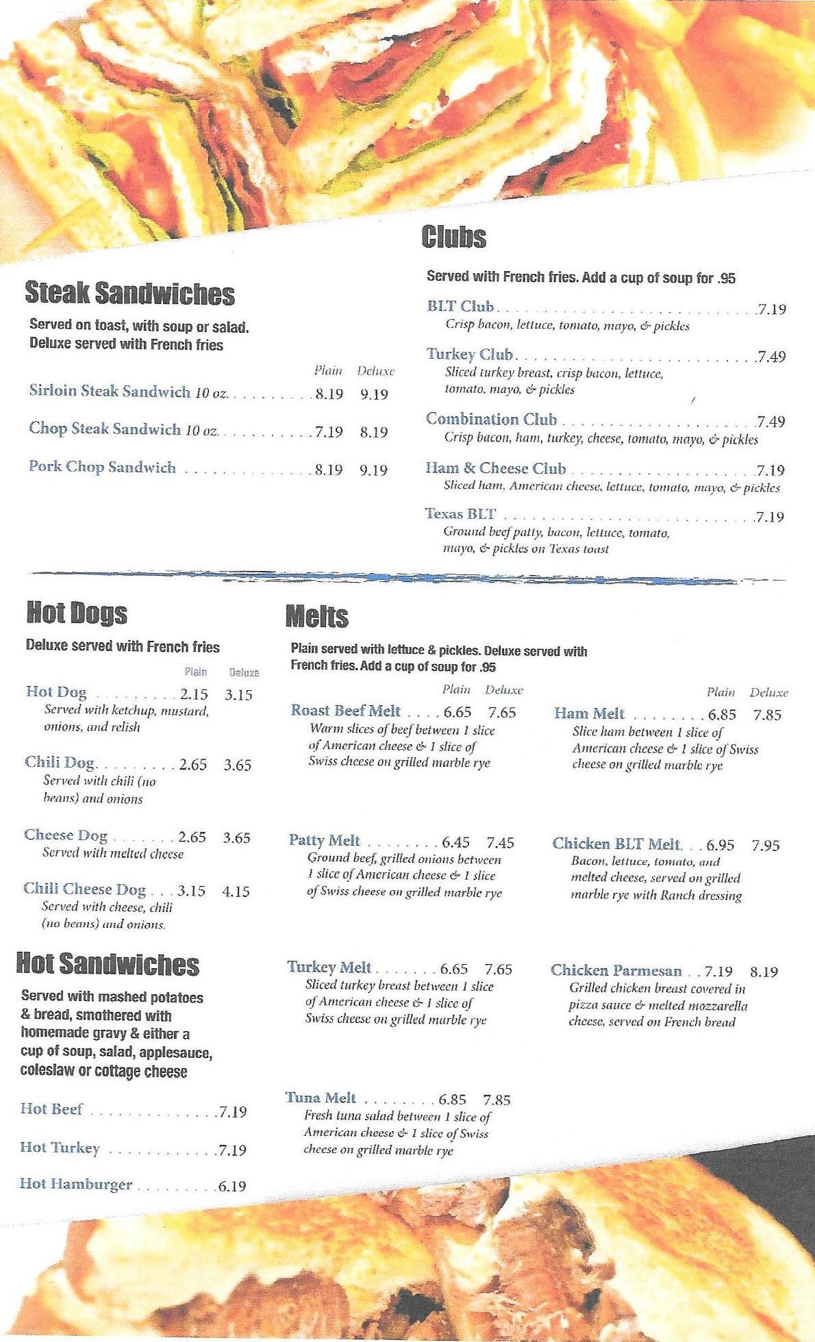 Menu at Two Rivers Family Restaurant, Two Rivers