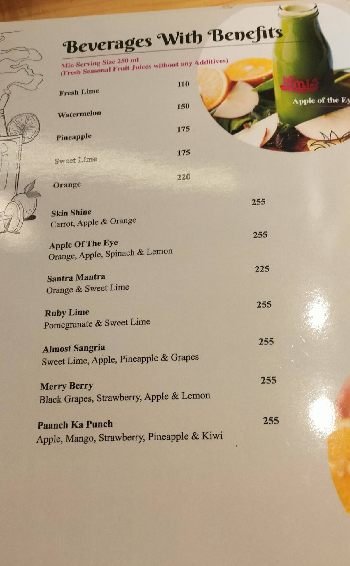 Menu at Nini's Kitchen - Vadodara, Vadodara