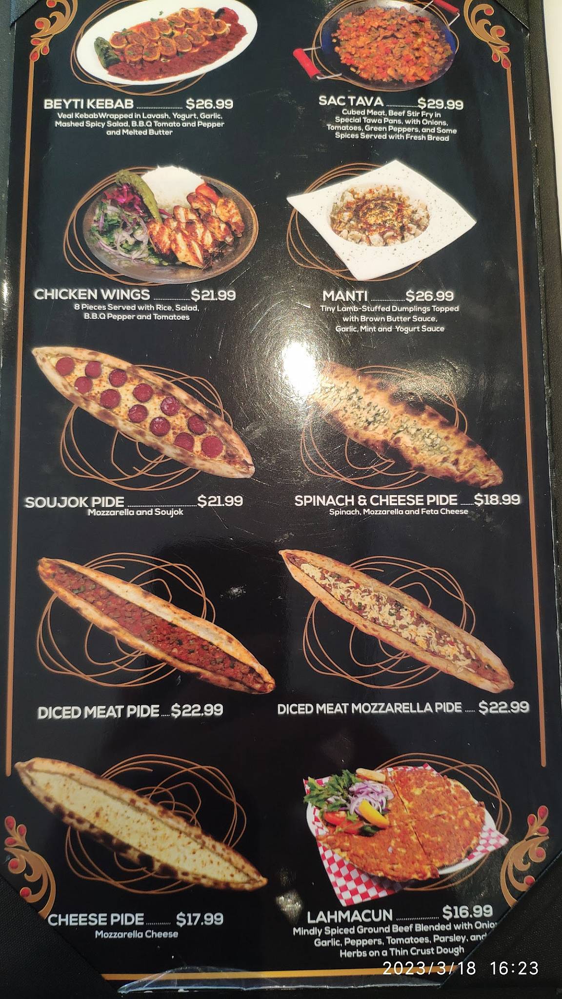 Menu at Efendi Restaurant (RUTHERFORD LOCATION), Vaughan