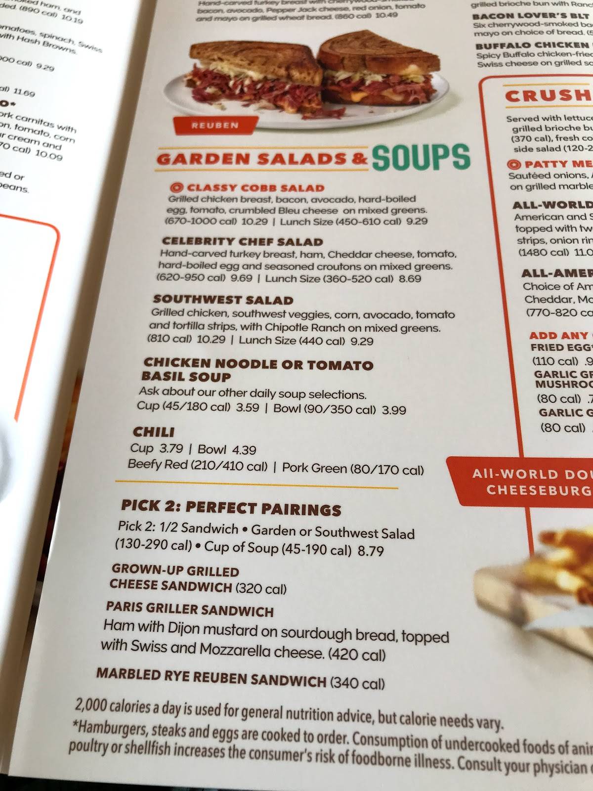 Menu at Village Inn restaurant, Titusville