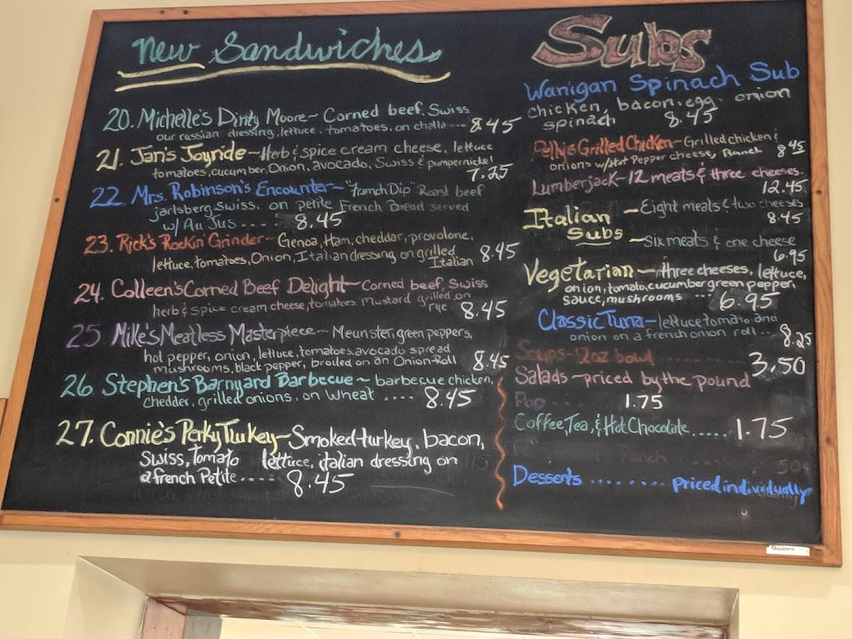 Menu at Wanigan Eatery and Pub, Bay City