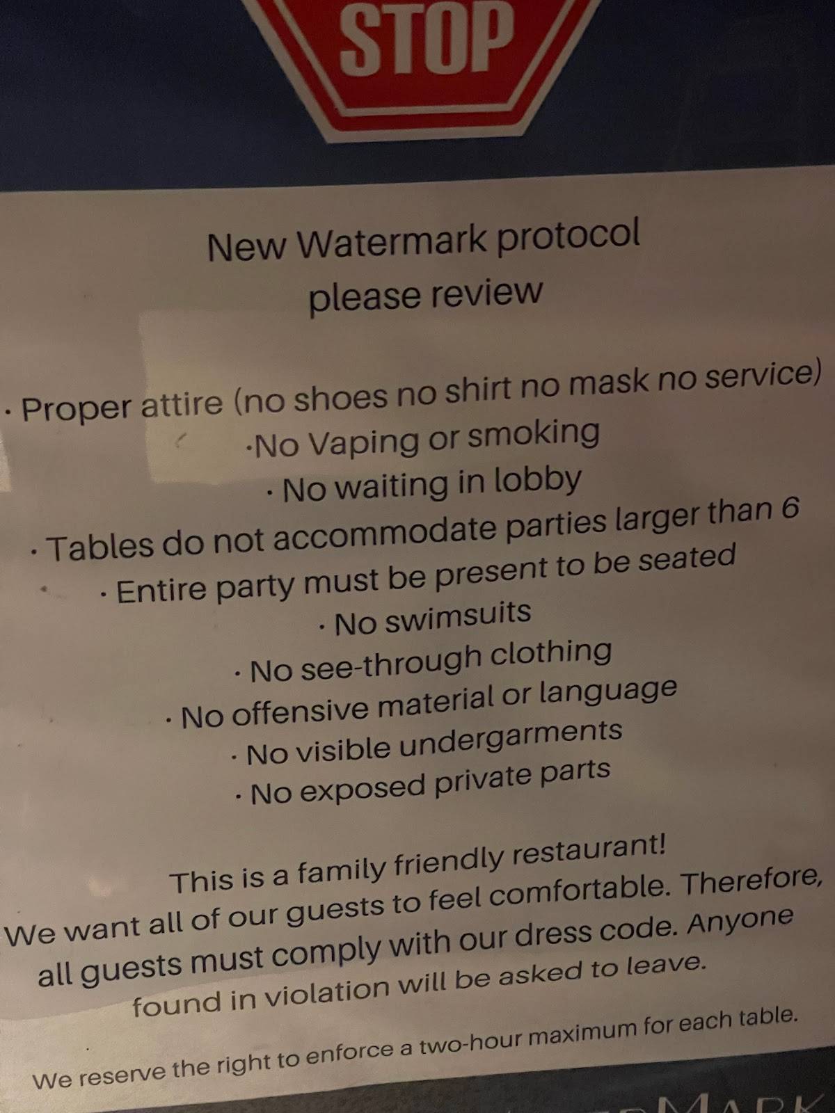 Menu at WaterMark Bar and Grille, Saint Clair Shores