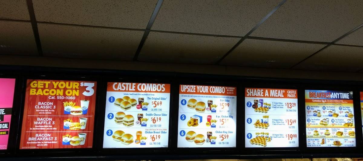 Menu at White Castle fast food, Oak Lawn, S Cicero Ave