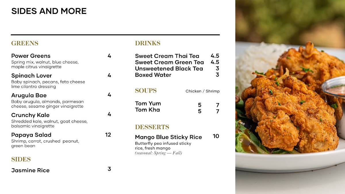 Menu at White Elephant restaurant, Anaheim