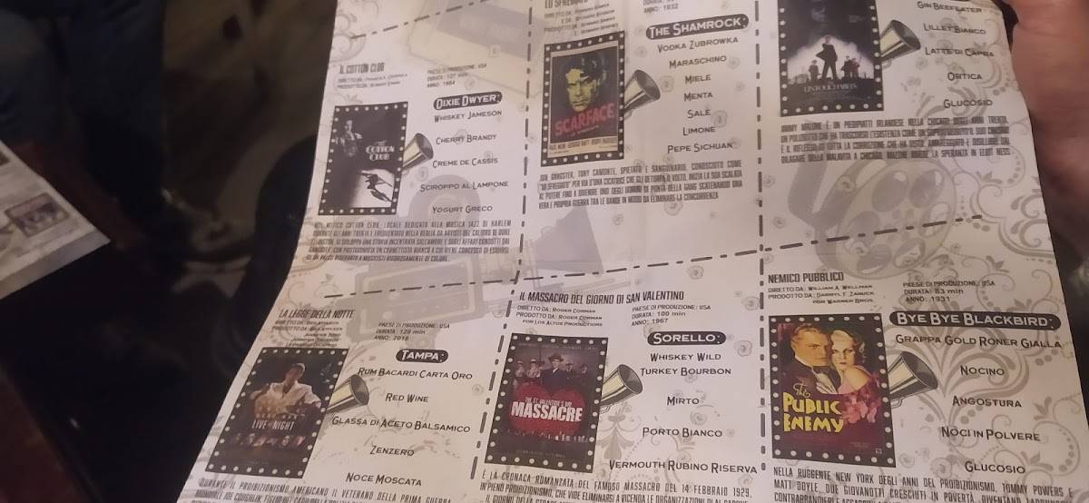 Menu at White Rabbit Speakeasy pub & bar, Milan