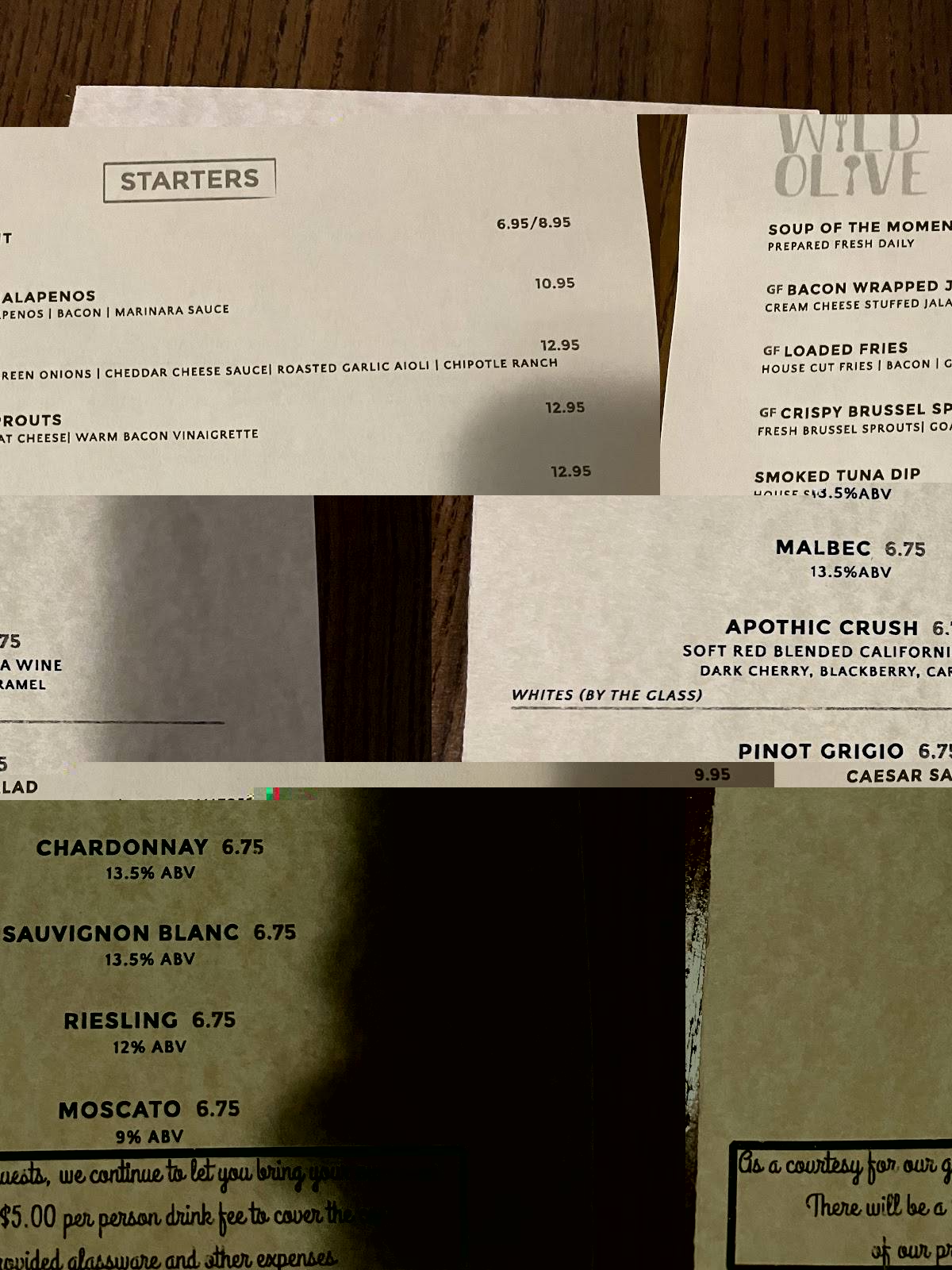 Menu at Wild Olive restaurant, Crestview