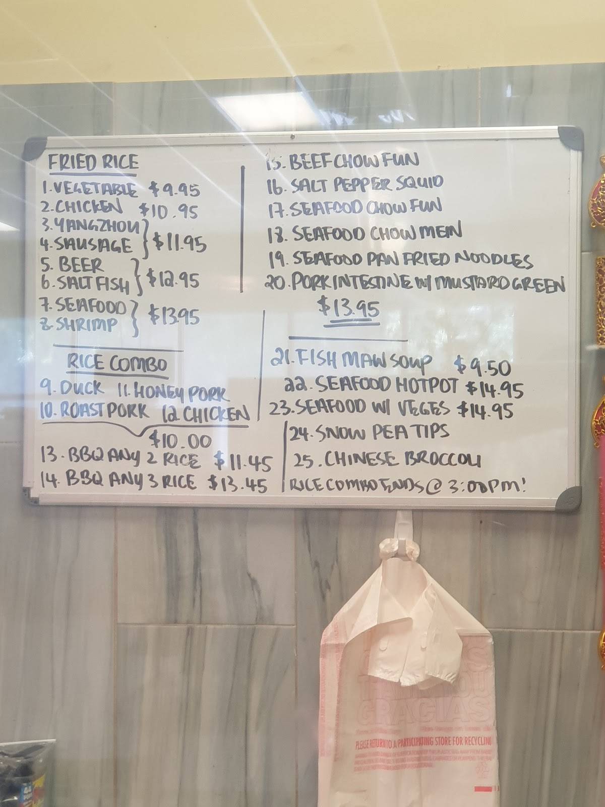 Menu at Wong Wong BBQ, Lake City