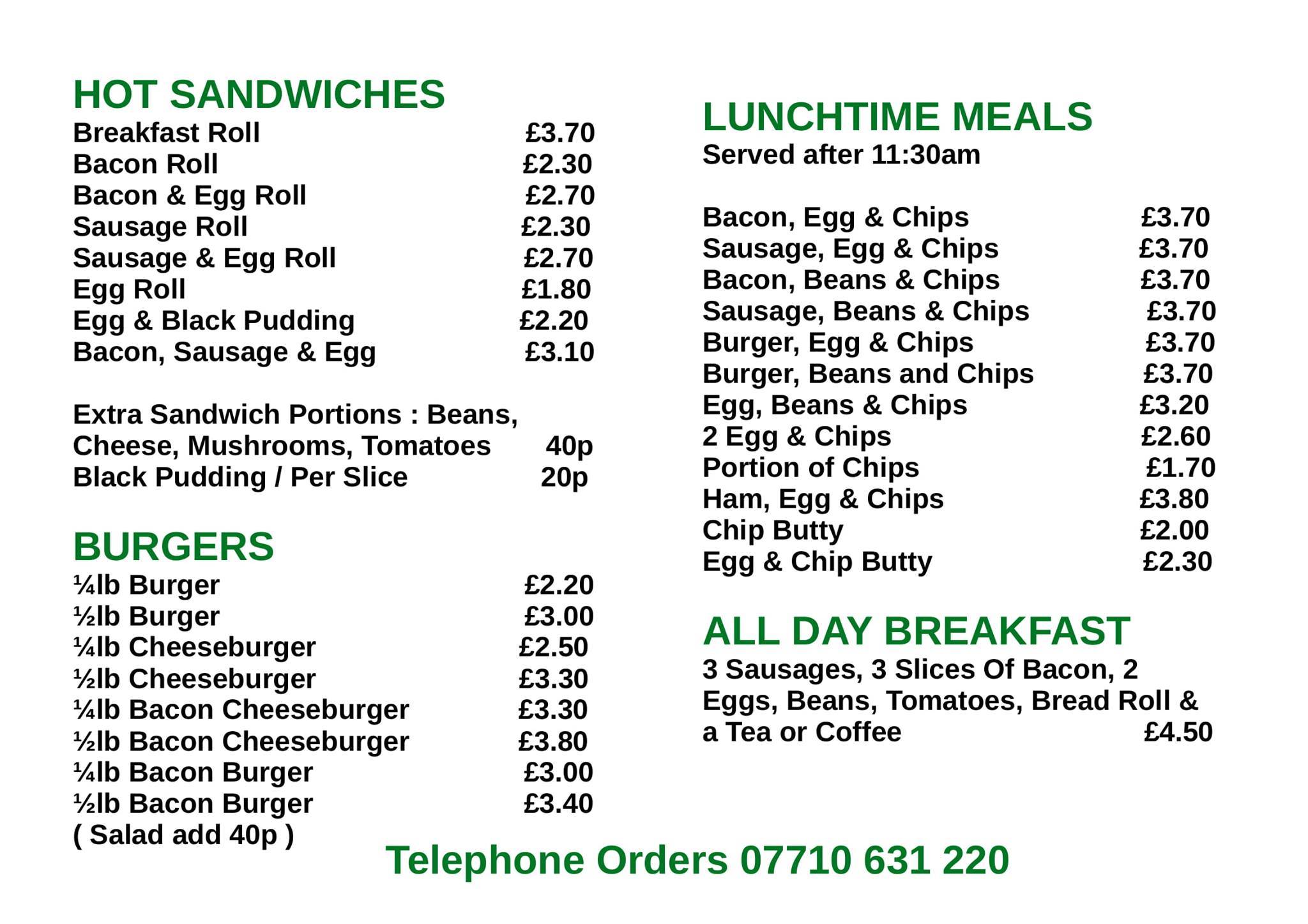 Menu at Yorky Bar, Leeming Bar