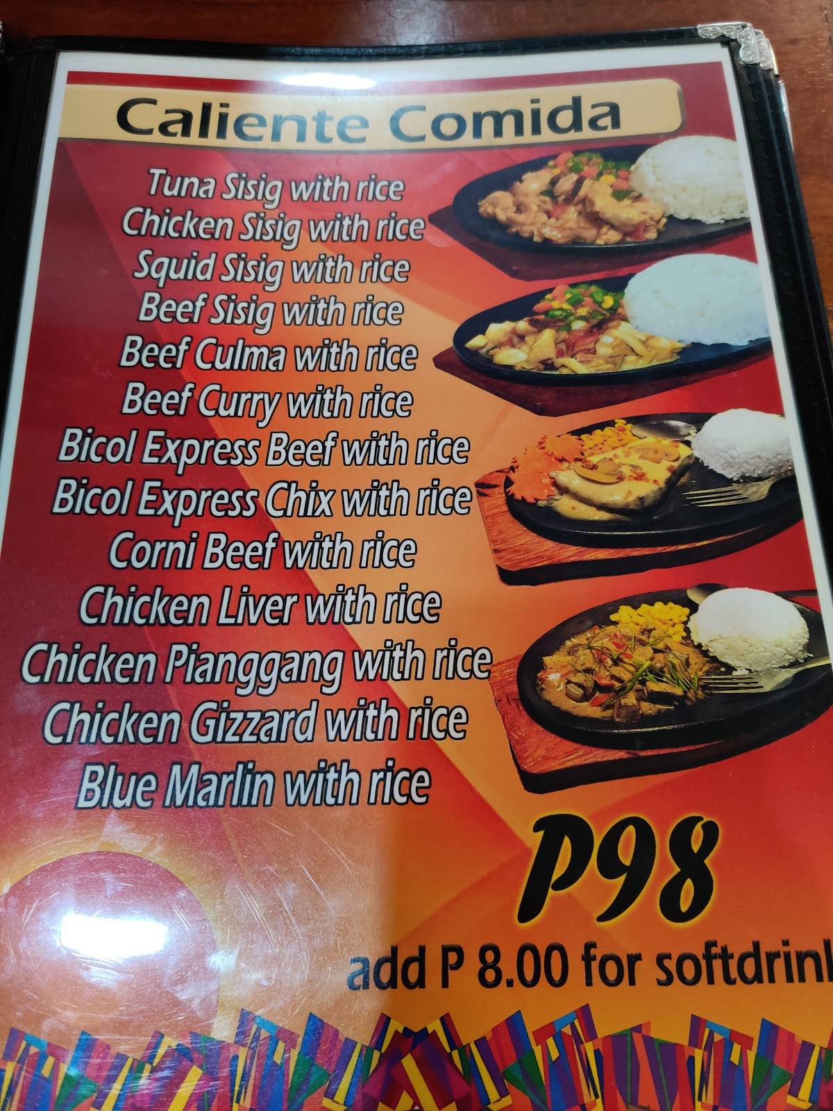 Menu at BARCODE DELIVERY, Zamboanga, Zone 4 Rizal Street