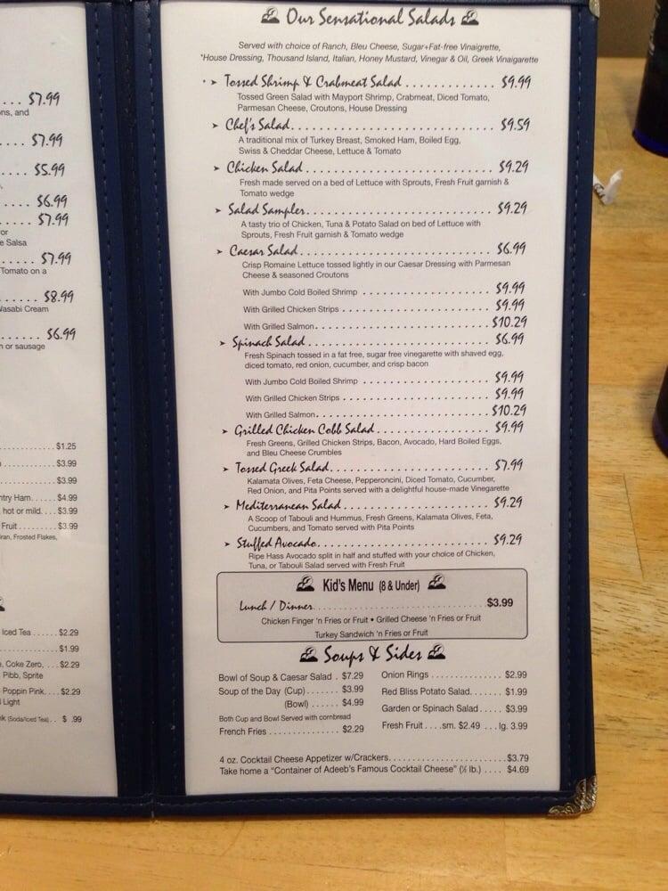 Carta del restaurante Beach Diner Atlantic Beach, Atlantic Beach, 501 ...