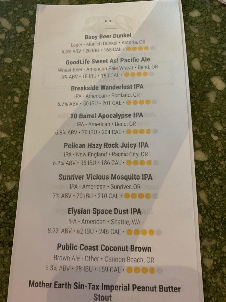 Menu at Dundee's Bar & Grill, Seaside