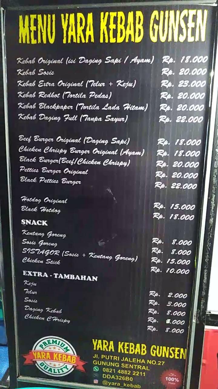 Carta de KEBAB YARA, Sebatung