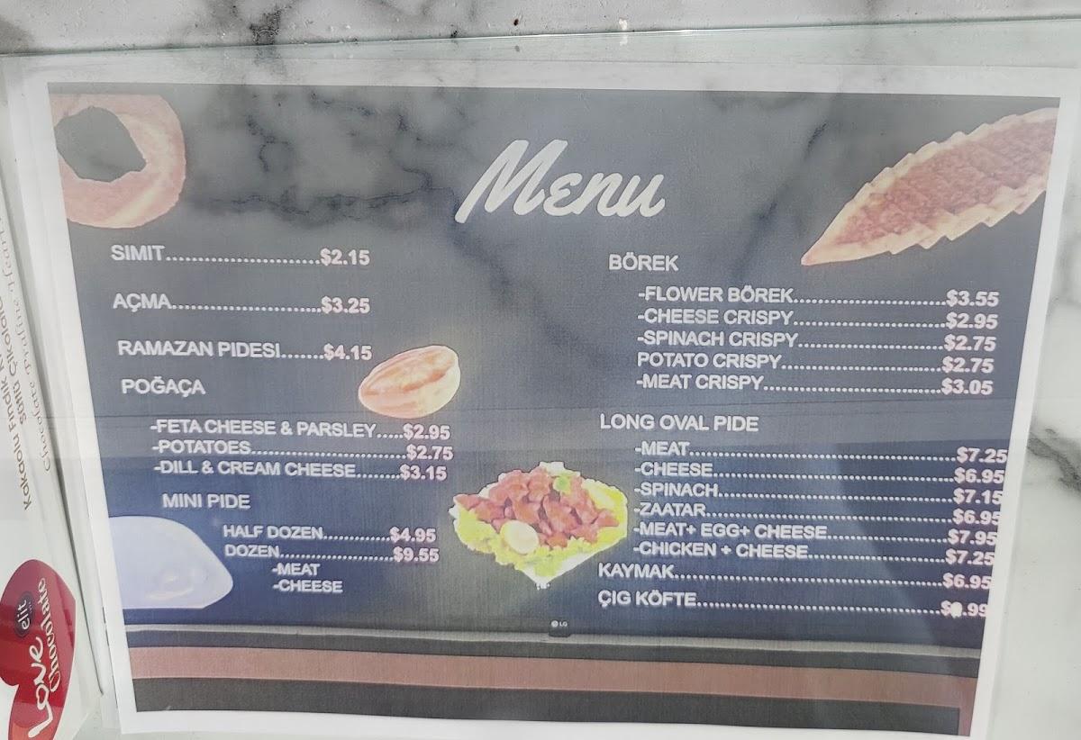 Menu at Simit House Turkish Bakery, Garden City, Warren Rd