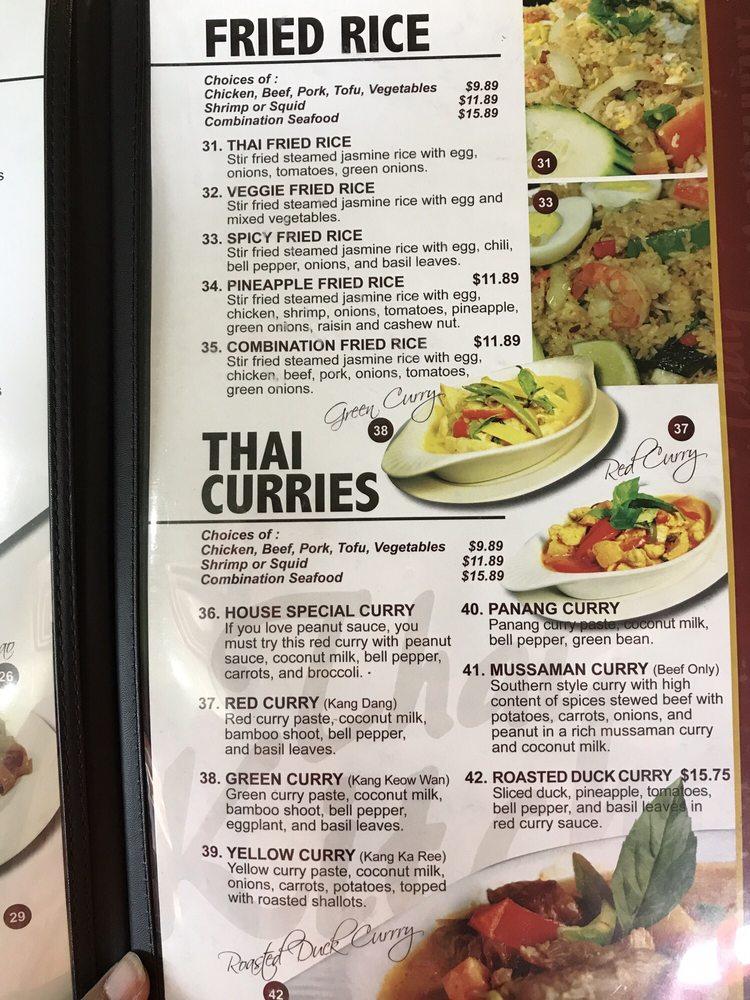 Menu at Thai Kitchen Restaurant, Pocatello
