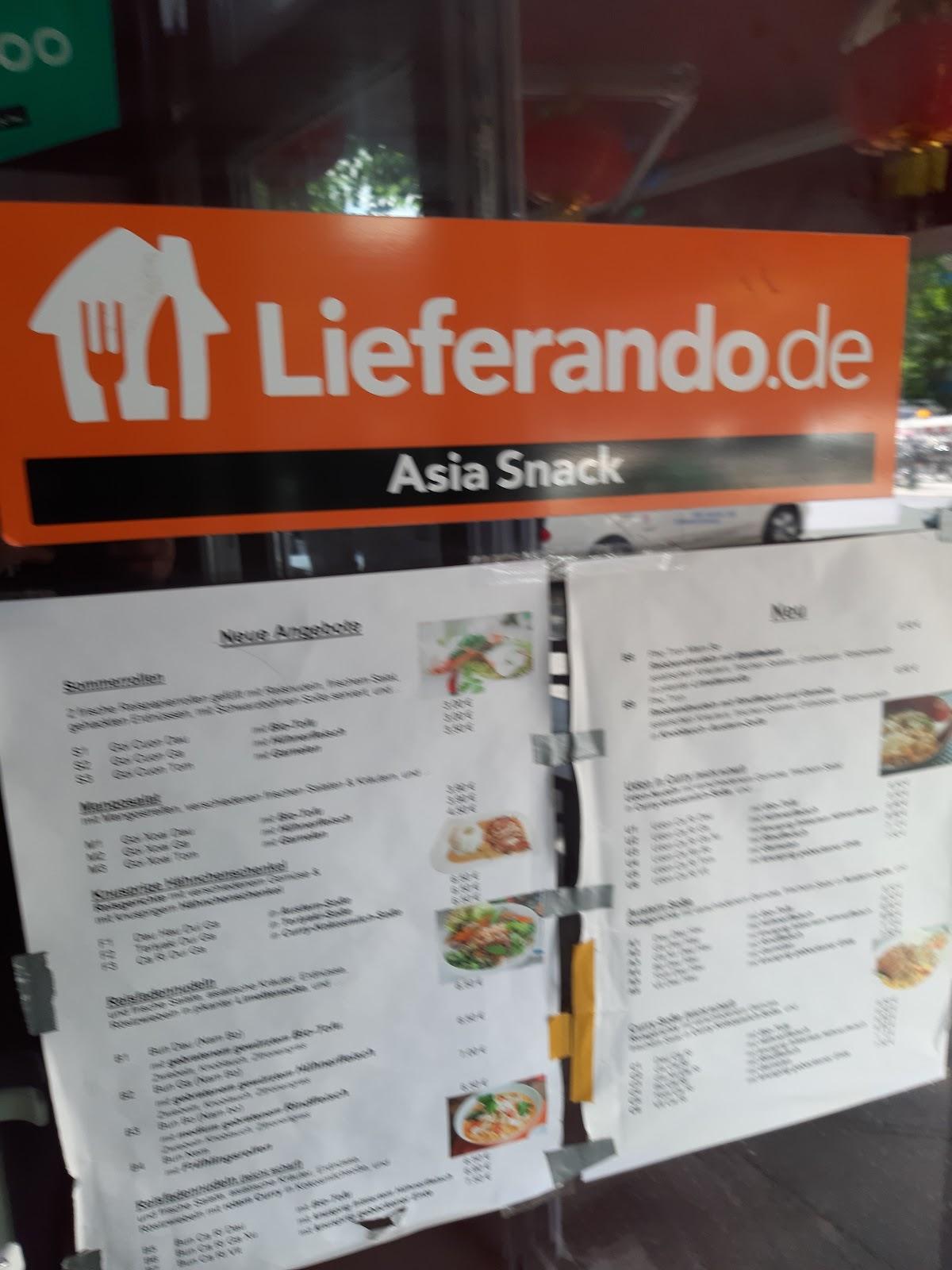 Speisekarte von Asia Snack restaurant, Berlin, Motzstraße 28