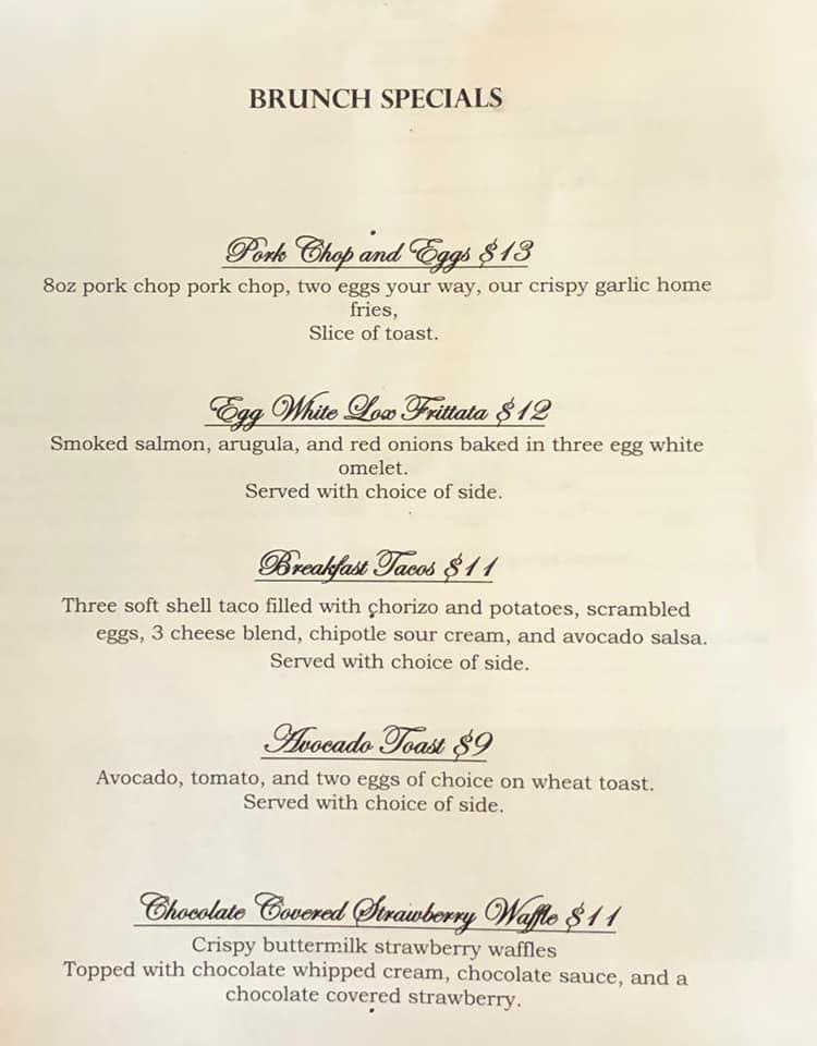 Menu at Haile Village Bistro pub & bar, Gainesville