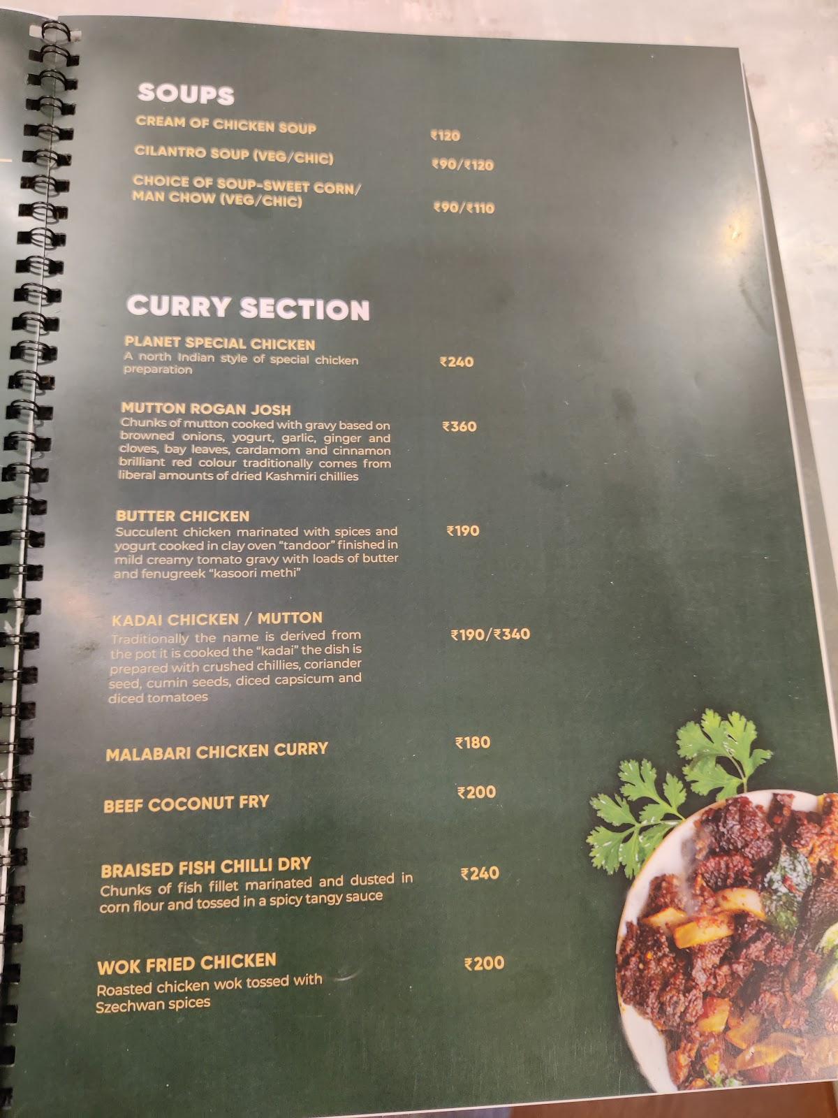 Menu at PLANET Multi Cuisine Restaurant, Kayamkulam, Kareelakulangara