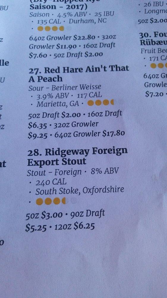 Menu at Random Tap pub & bar, Columbia, 117 Spears Creek Church Rd