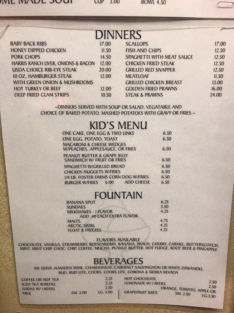 Menu at Renee's Café cafe, Lakeport