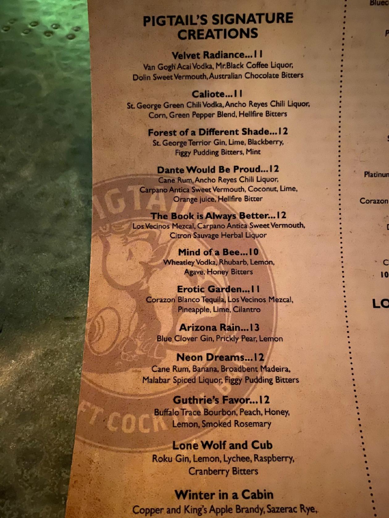 Menu at The Whining Pig Desert Ridge pub & bar, Phoenix