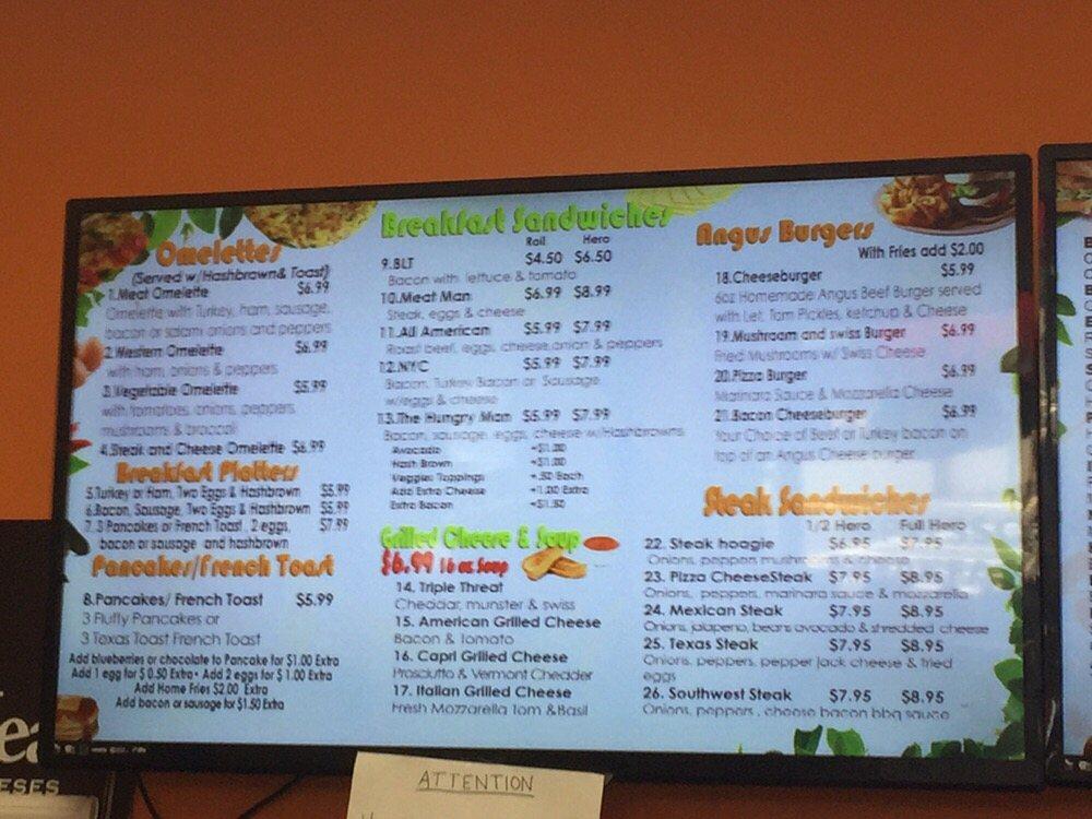 Menu at Hillside Deli, Mamaroneck