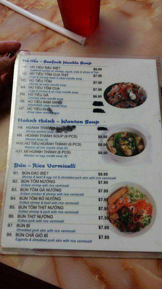 Menu at Mike's Café restaurant, Little Rock
