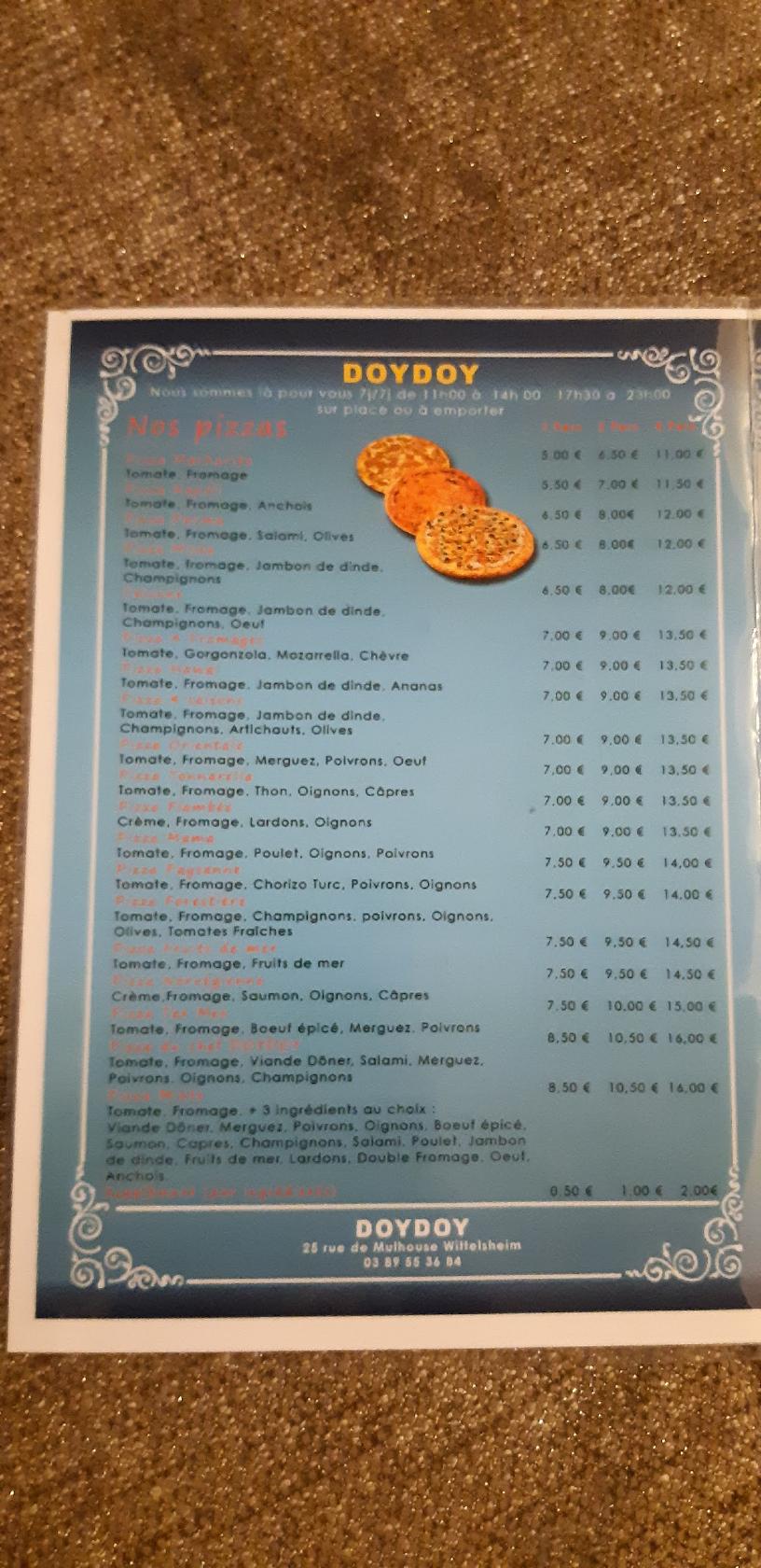 Menu at Dila Kebab, Wittelsheim