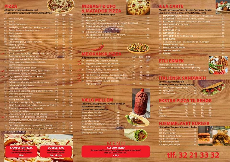 Menu at Eat time restaurant, Næstved