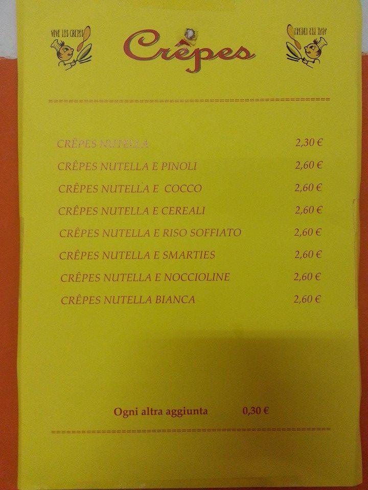 Menu at Pizza Doc pizzeria, Cavallino