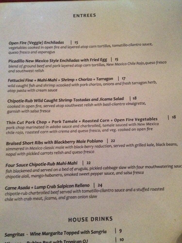 Menu at Posada desserts, Livermore