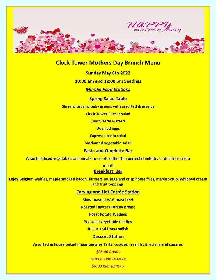 Menu at Clock Tower-Inn-Bistro-Pub and Catering, Strathroy
