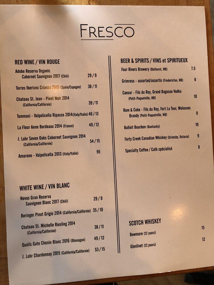 Menu at Fresco Kitchen desserts, Bathurst