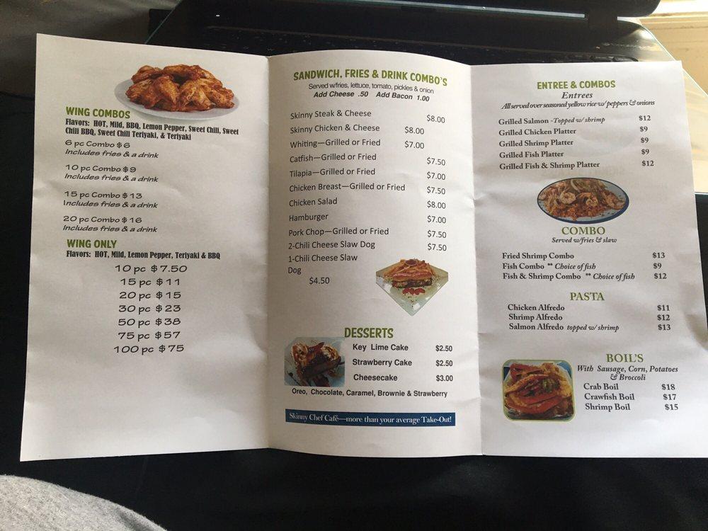 Menu at Skinny Chef Cafe, Lithonia