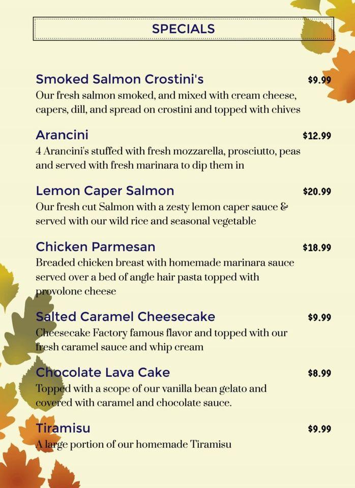 Menu at Village Vintner Winery & Brewery pizzeria, Algonquin