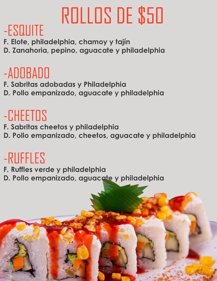 Menu at Sushi Box Ticul restaurant, Ticul